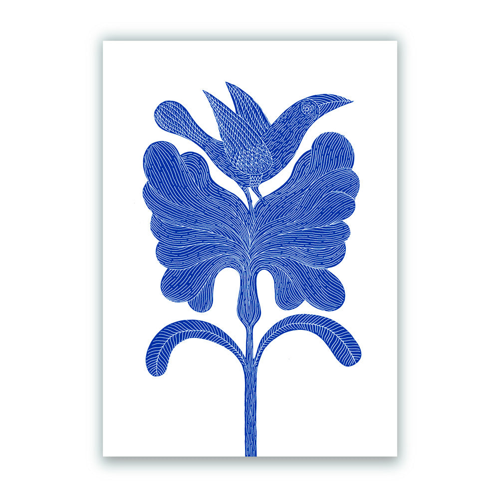 Azul Es Nombre De Pájaro 02 Impresión Giclée