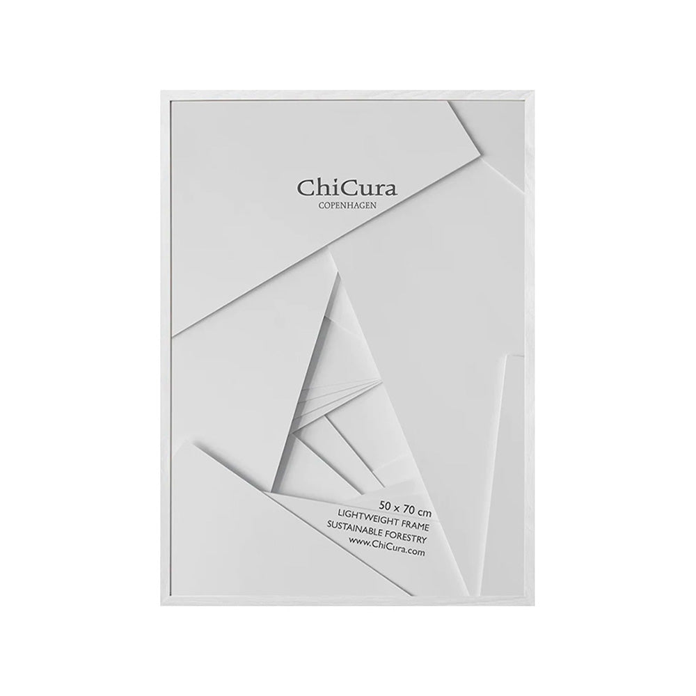 Wooden Frame 50x70 Glass White